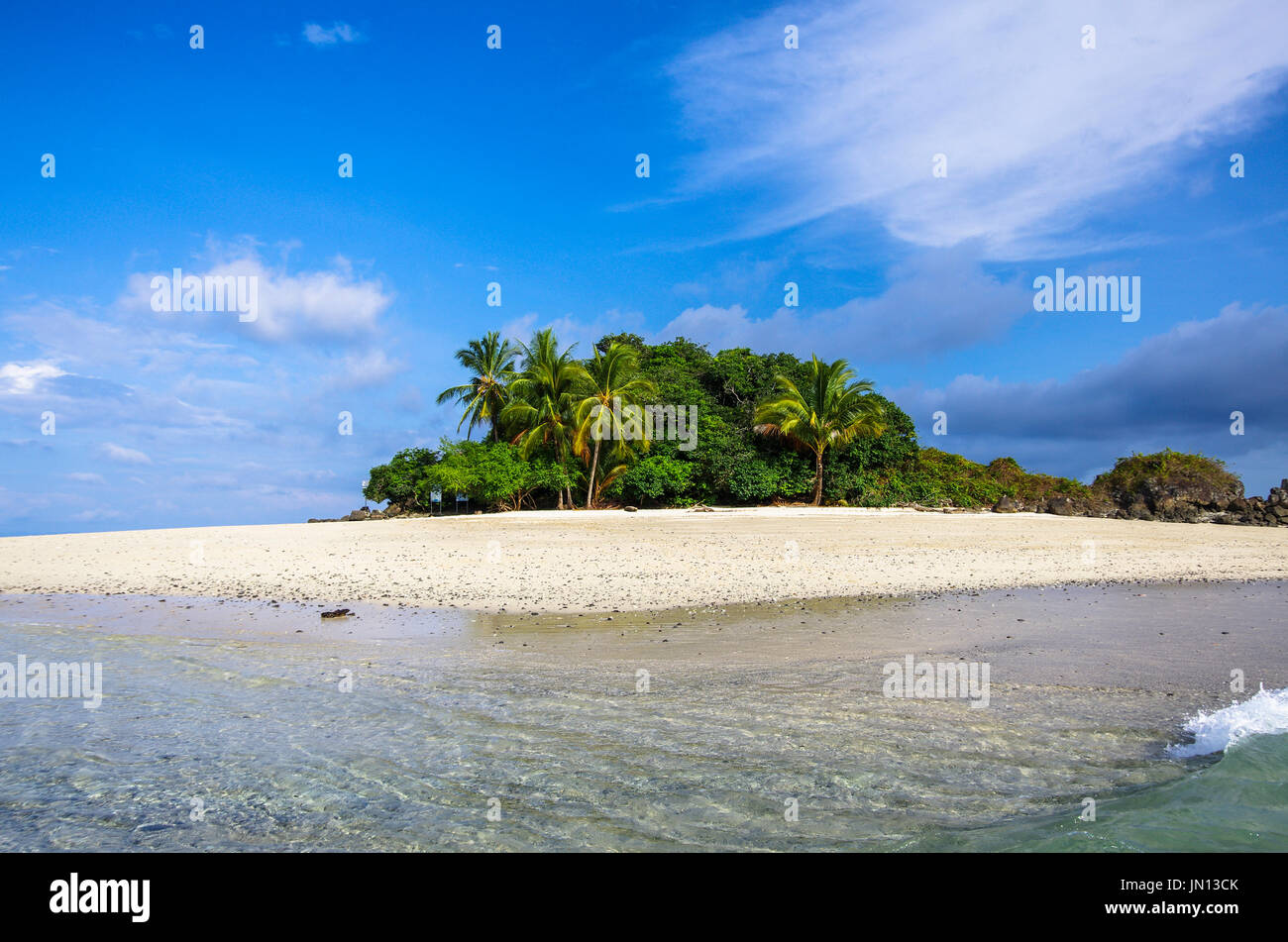 Beautiful beach scene with crystal clear water on the island called ...