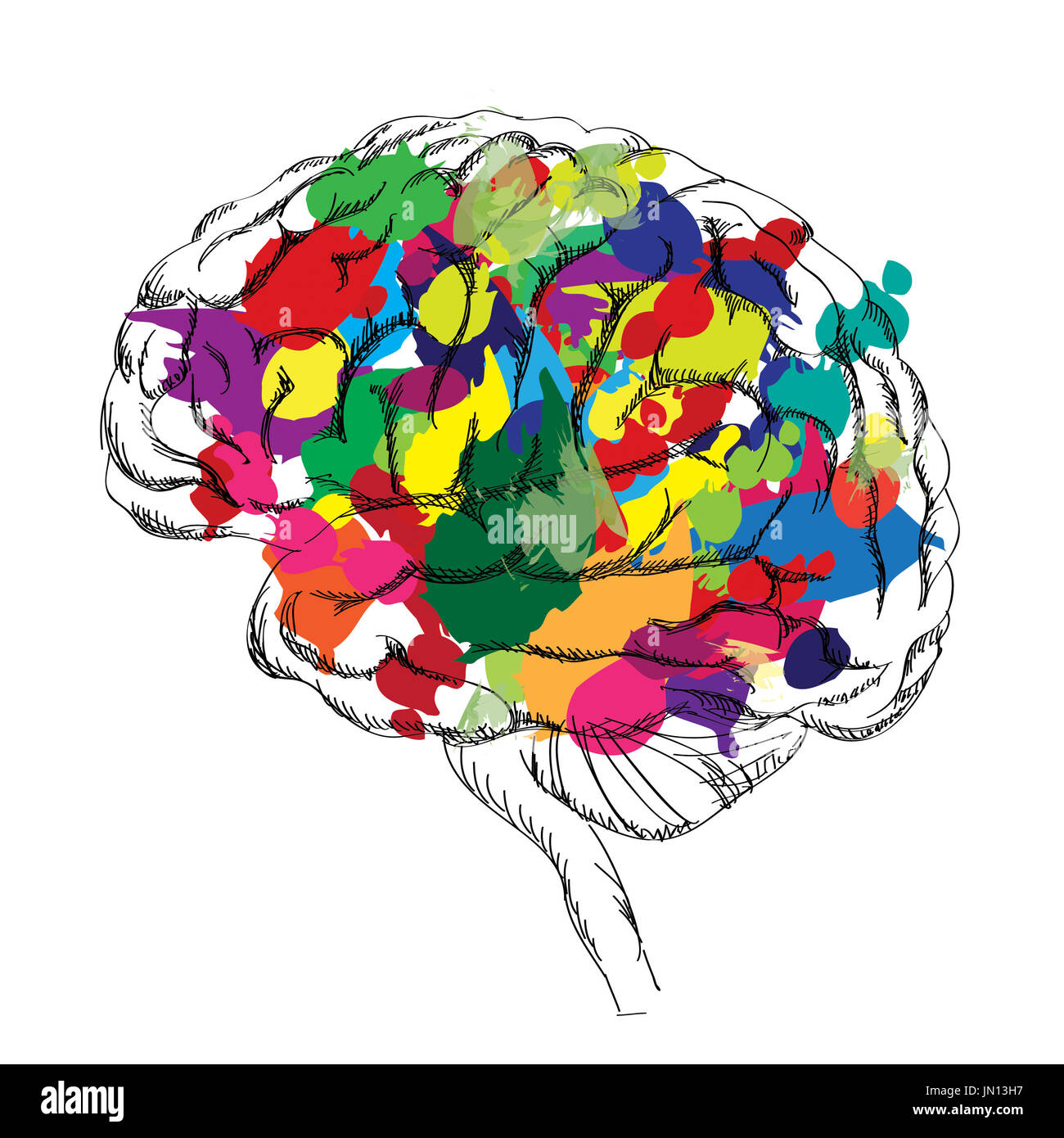 Human brain symbol icon vector hi-res stock photography and images - Alamy