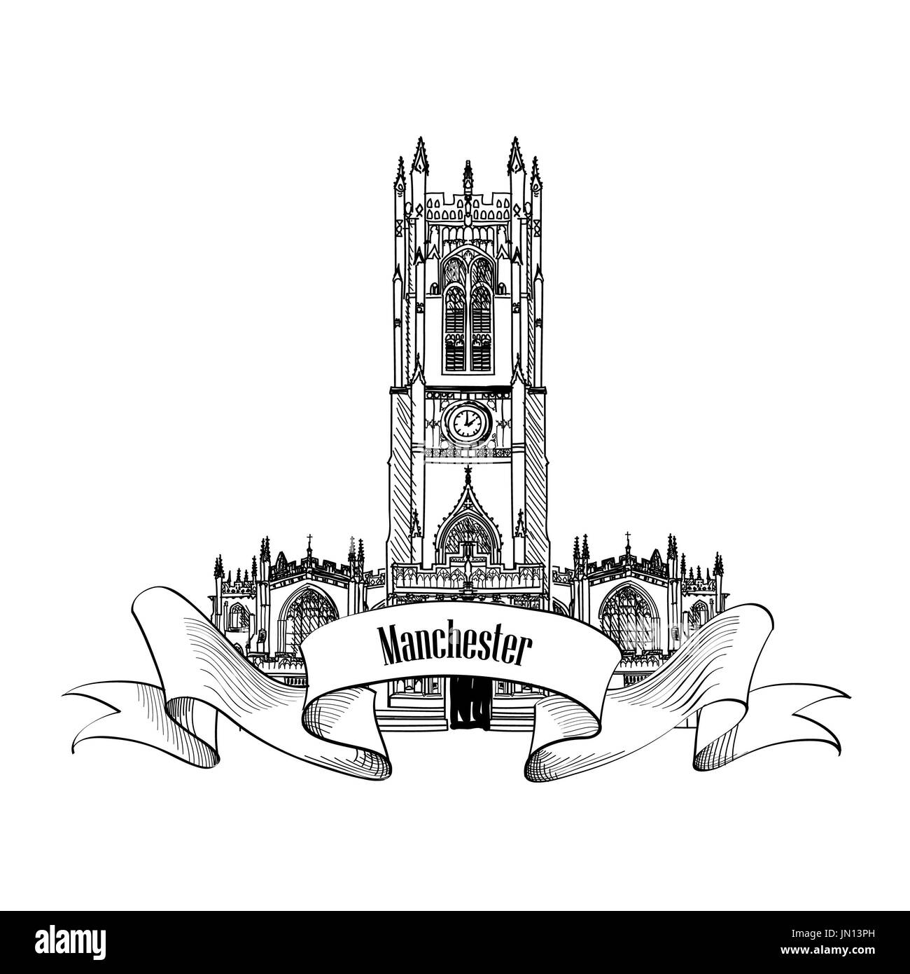 Manchester skyline silhouette hi-res stock photography and images - Alamy