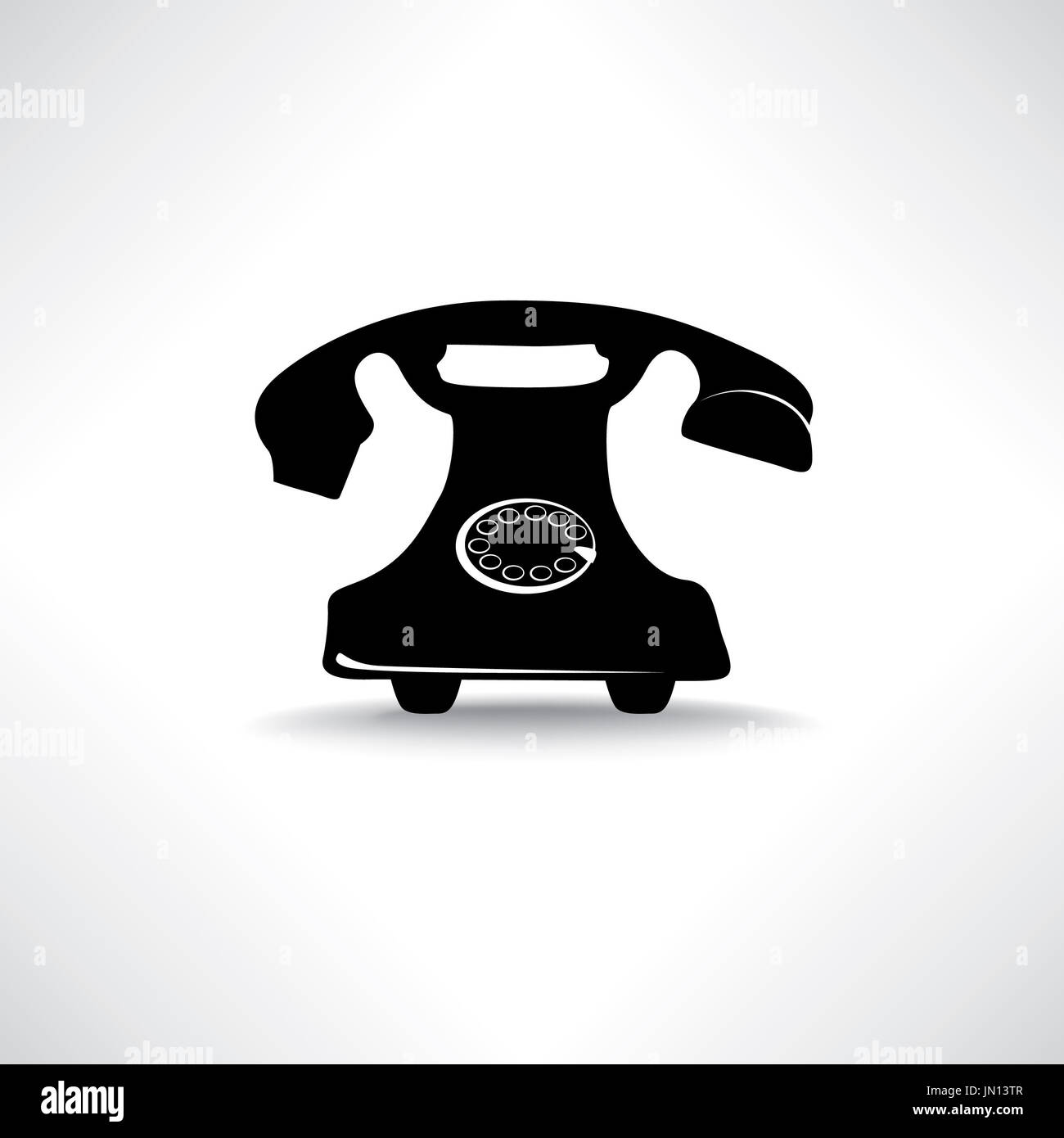 Old phone icon. Retro communiation symbol. Handset sign Stock Photo - Alamy