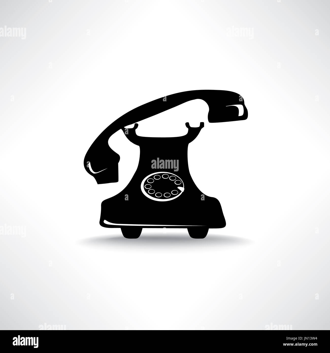 Old phone icon. Retro communiation symbol. Handset sign Stock Photo - Alamy