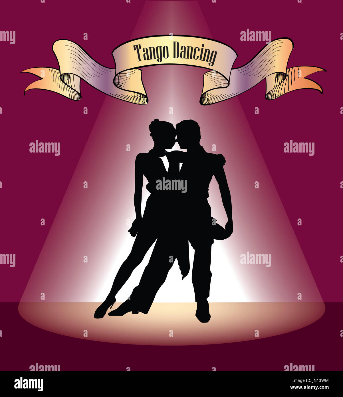 Dancing club poster. Couple dancing. Beautiful professional dancers ...