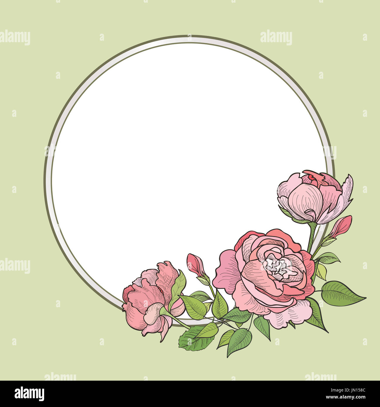 Flower frame. Floral border. Vintage flourish background in victorian ...