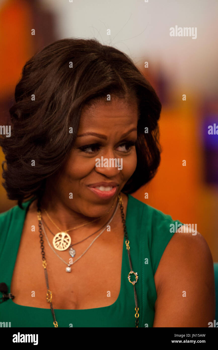 First lady Michelle Obama visits the set of "The View" on ABC-TV in New ...