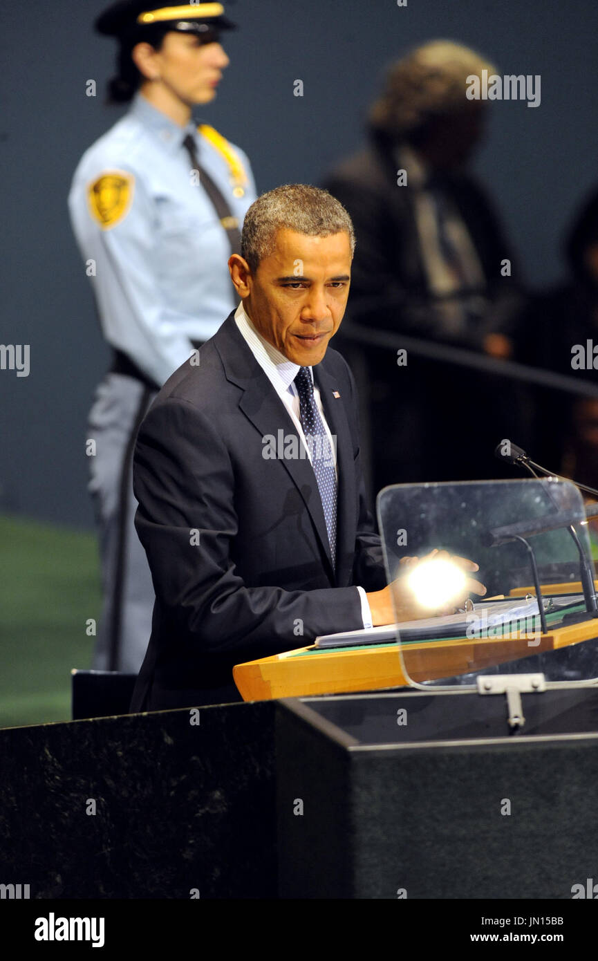United States President Barack Obama addresses the United Nations ...