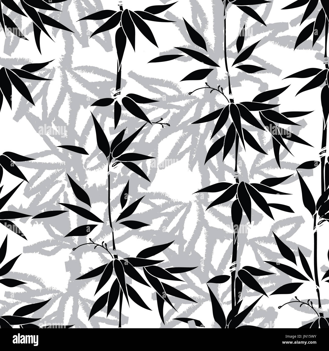 Floral seamless background. Bamboo leaf pattern. Floral seamless ...