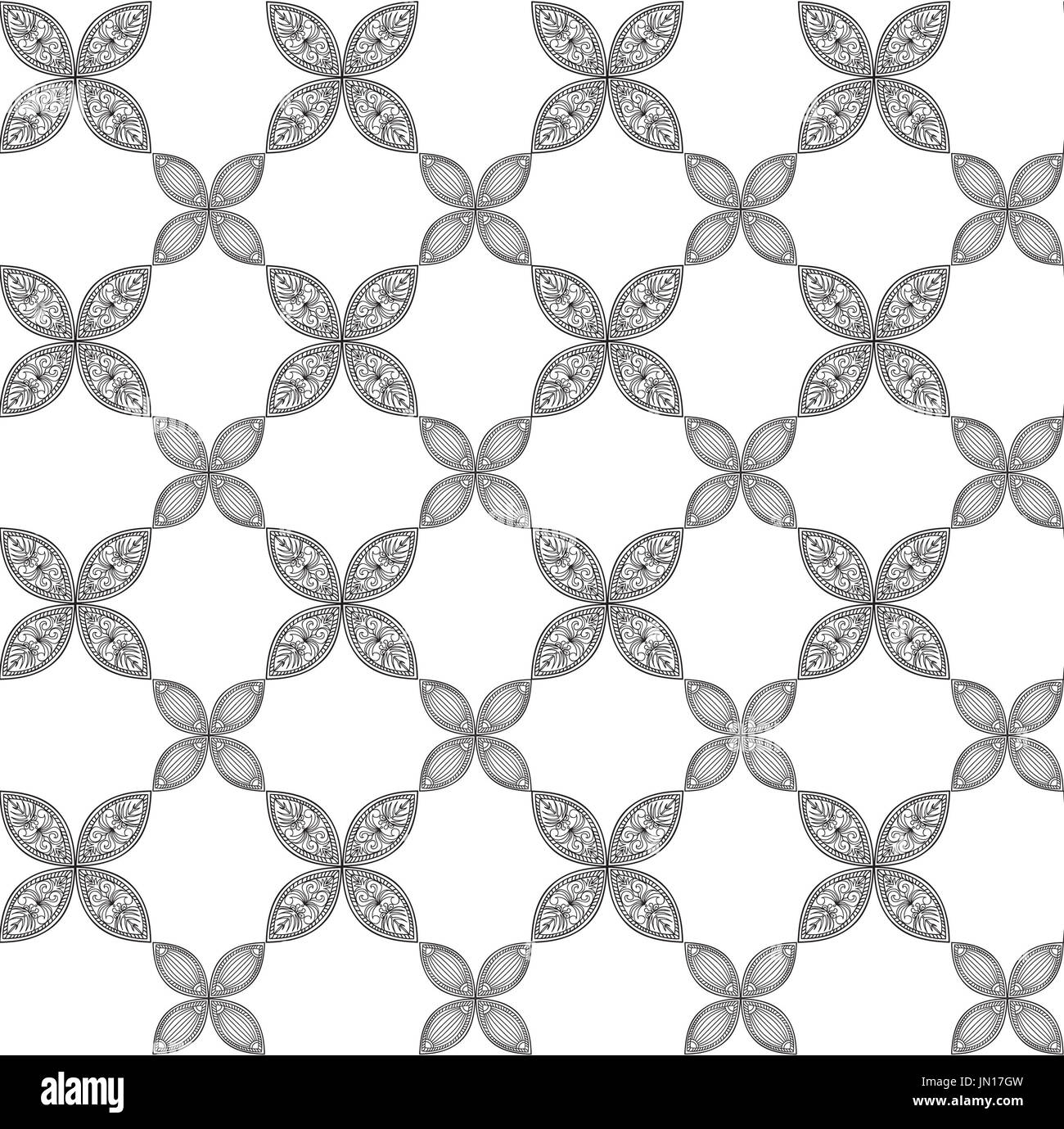 Abstract floral geometric pattern Stock Photo - Alamy