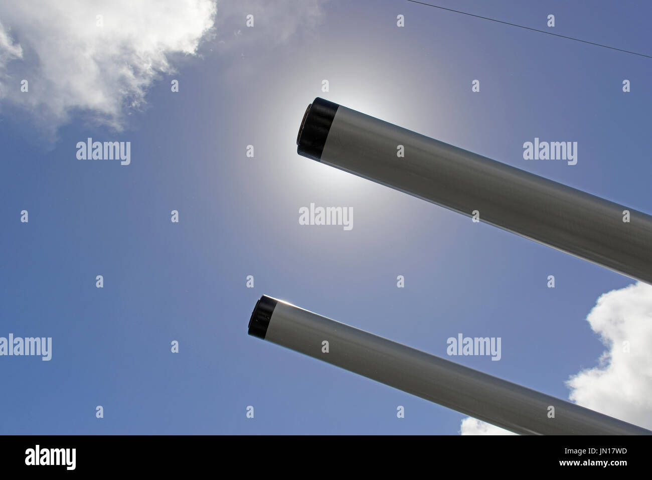 Guns from Main Battery Turret #1 of the Battleship USS Missouri in ...