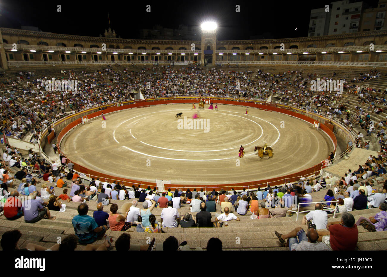 Preparation of bullring for bullfight hi-res stock photography and ...