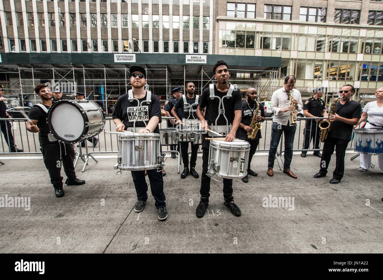 Silent protest parade in new york city hi-res stock photography and ...