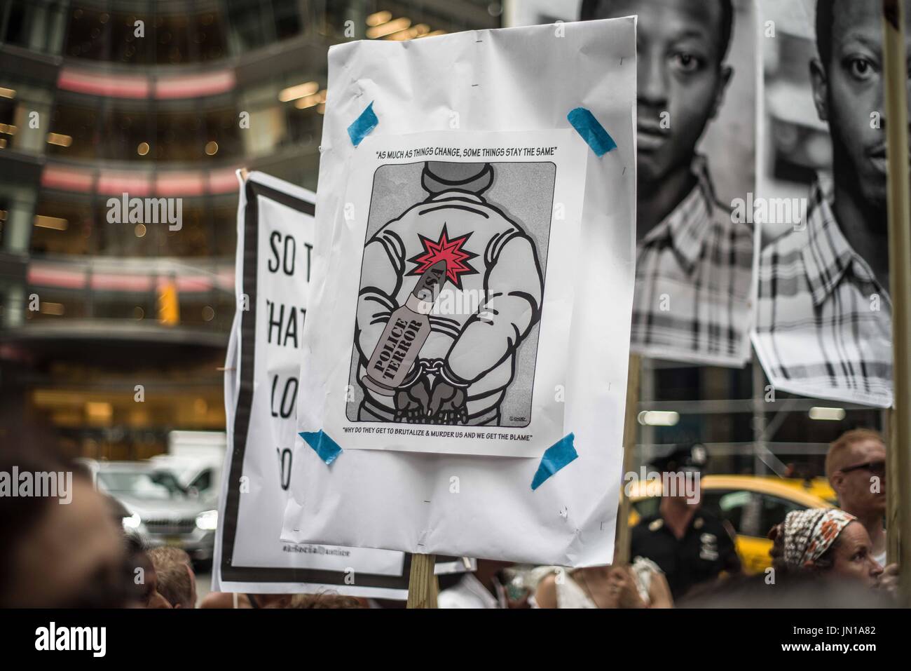 Silent protest parade in new york city hi-res stock photography and ...