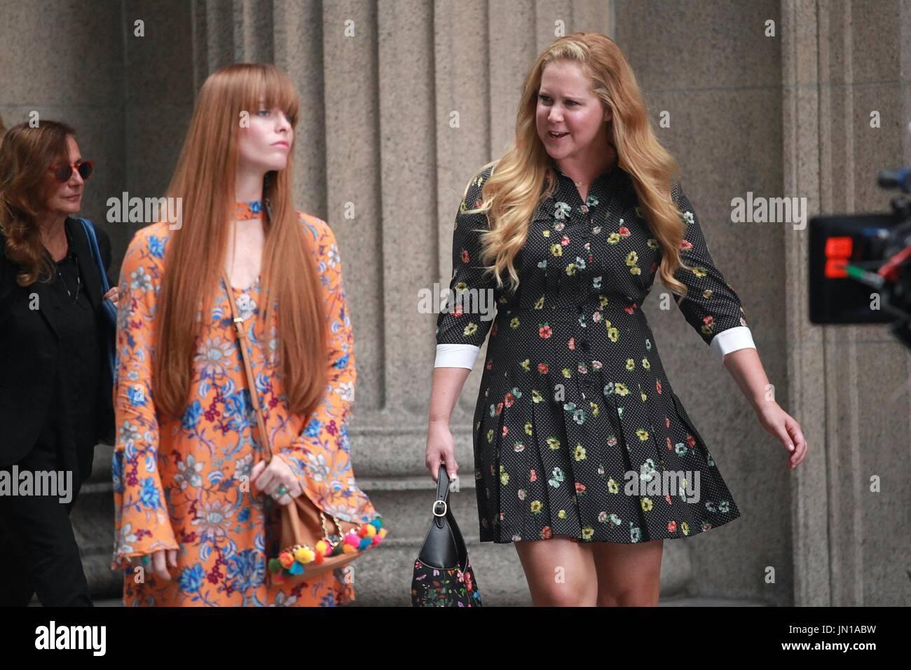 New York, NY, USA. 28th July, 2017. Amy Schumer and Chloe Hurst filming ...