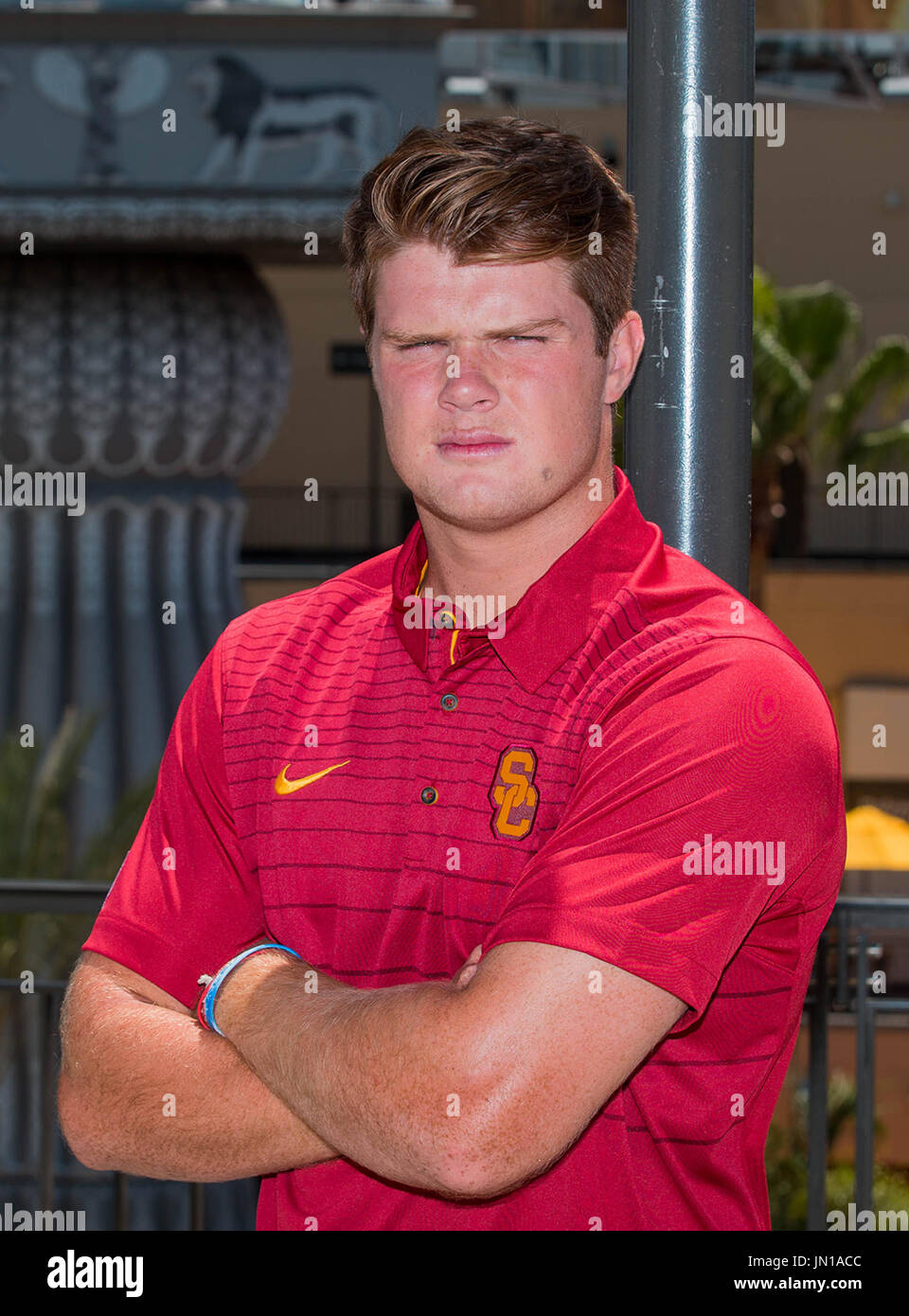 Hollywood, CA. 26th July, 2017. USC quarterback Sam Darnold, a Heisman ...