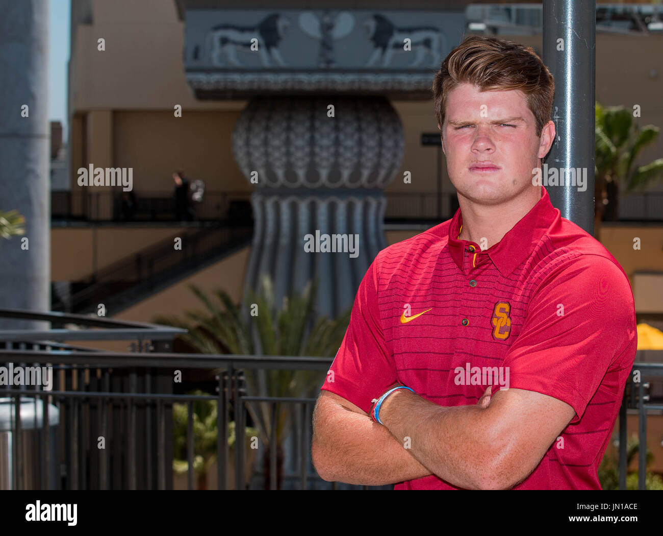 Hollywood, CA. 26th July, 2017. USC quarterback Sam Darnold, a Heisman ...