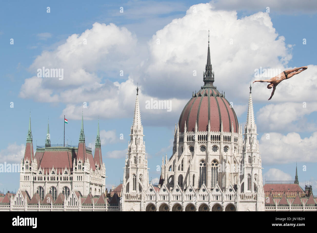 Budapest. 28th July, 2017. A competitor competes during the preliminary ...