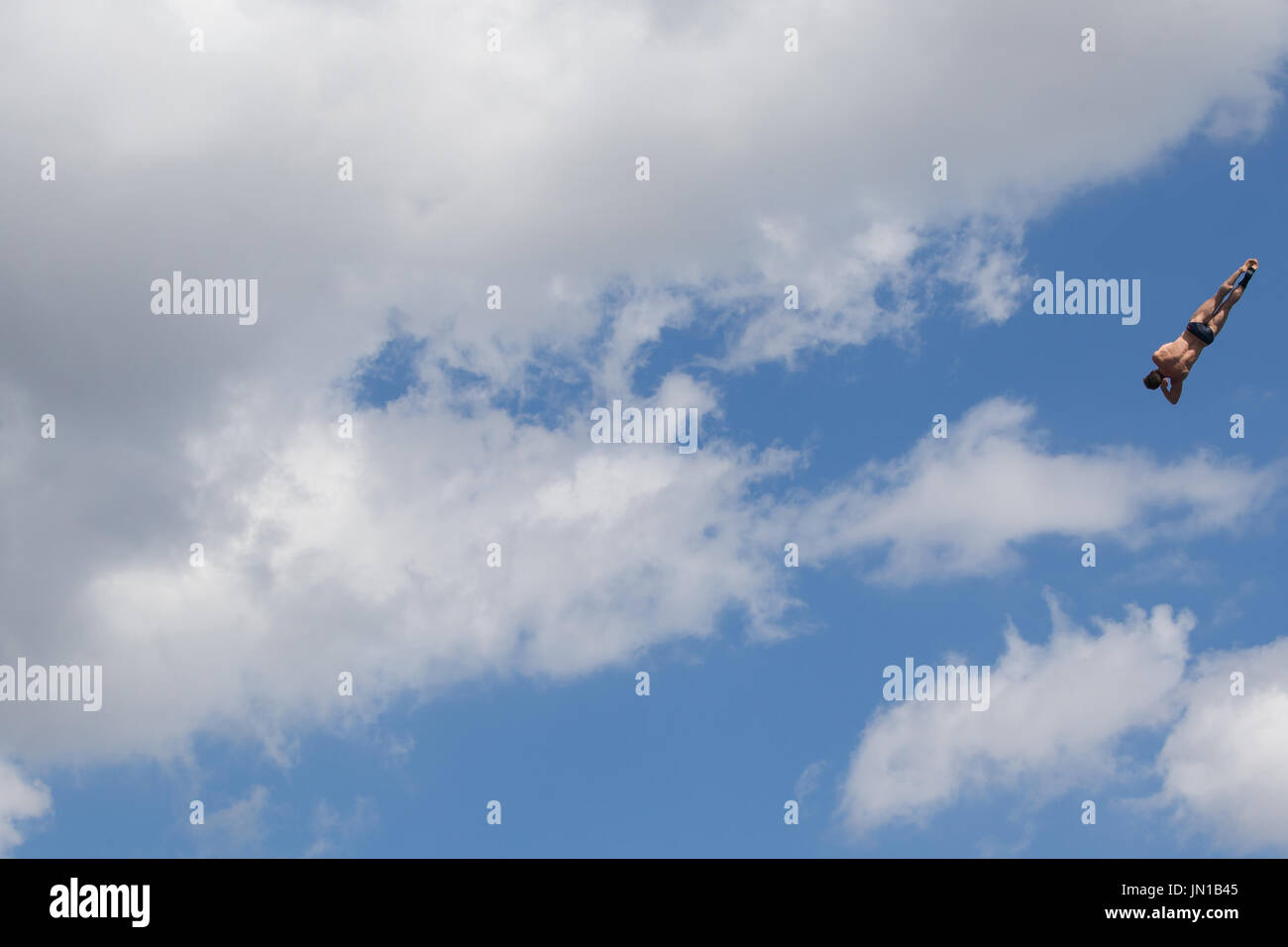 Budapest. 28th July, 2017. A competitor competes during the preliminary ...