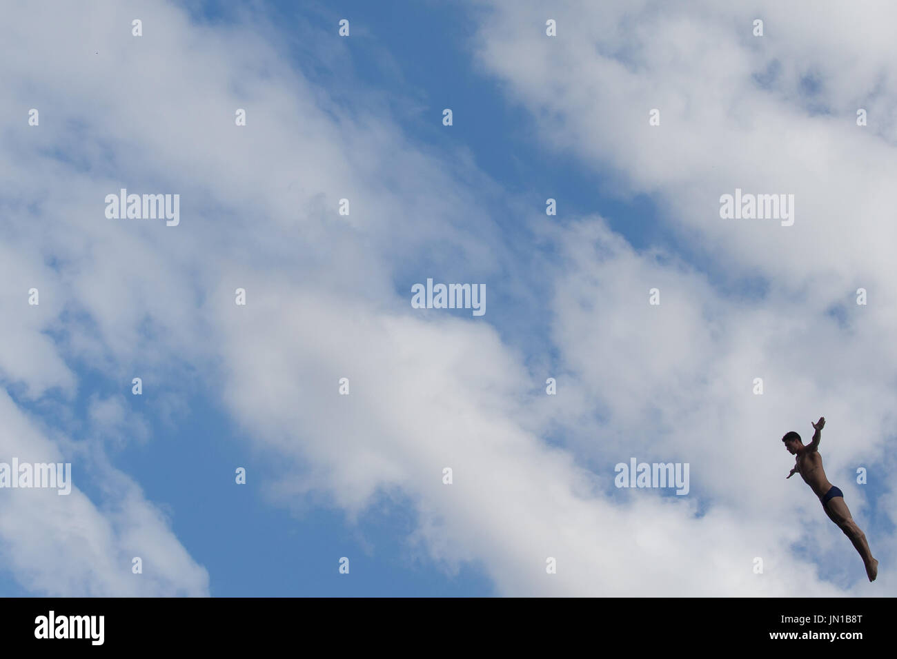 Budapest. 28th July, 2017. A competitor competes during the preliminary ...