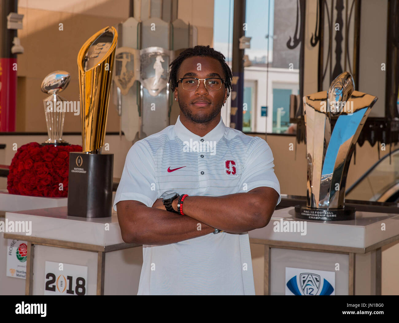 Hollywood, CA. 27th July, 2017. Stanford Cardinal running back Bryce ...