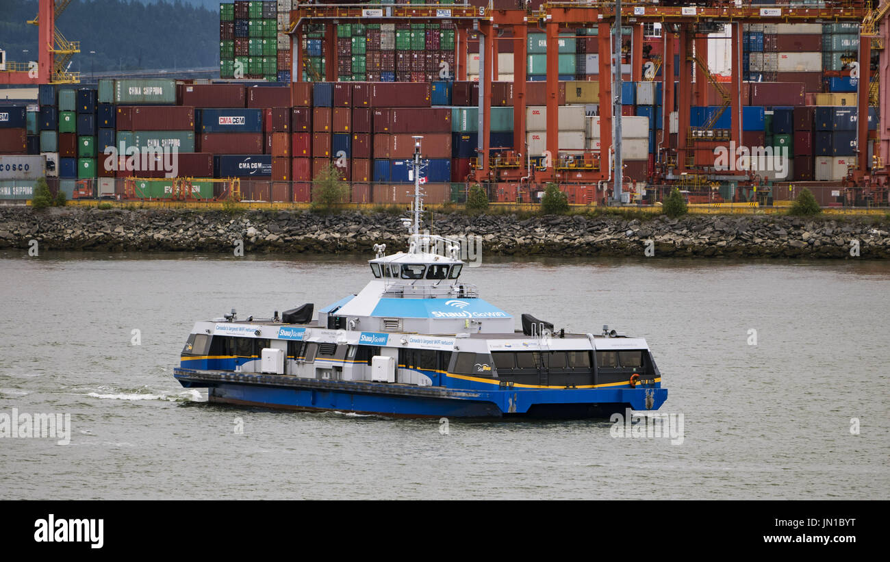 Vancouver, British Columbia, Canada. 14th June, 2017. The SeaBus ...