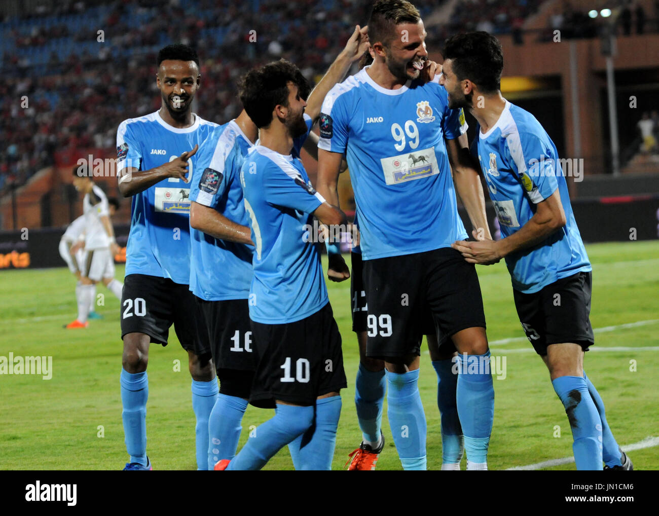 Cairo, Egypt. 28th July, 2017. Jordan's Al-Faisaly players compete with ...
