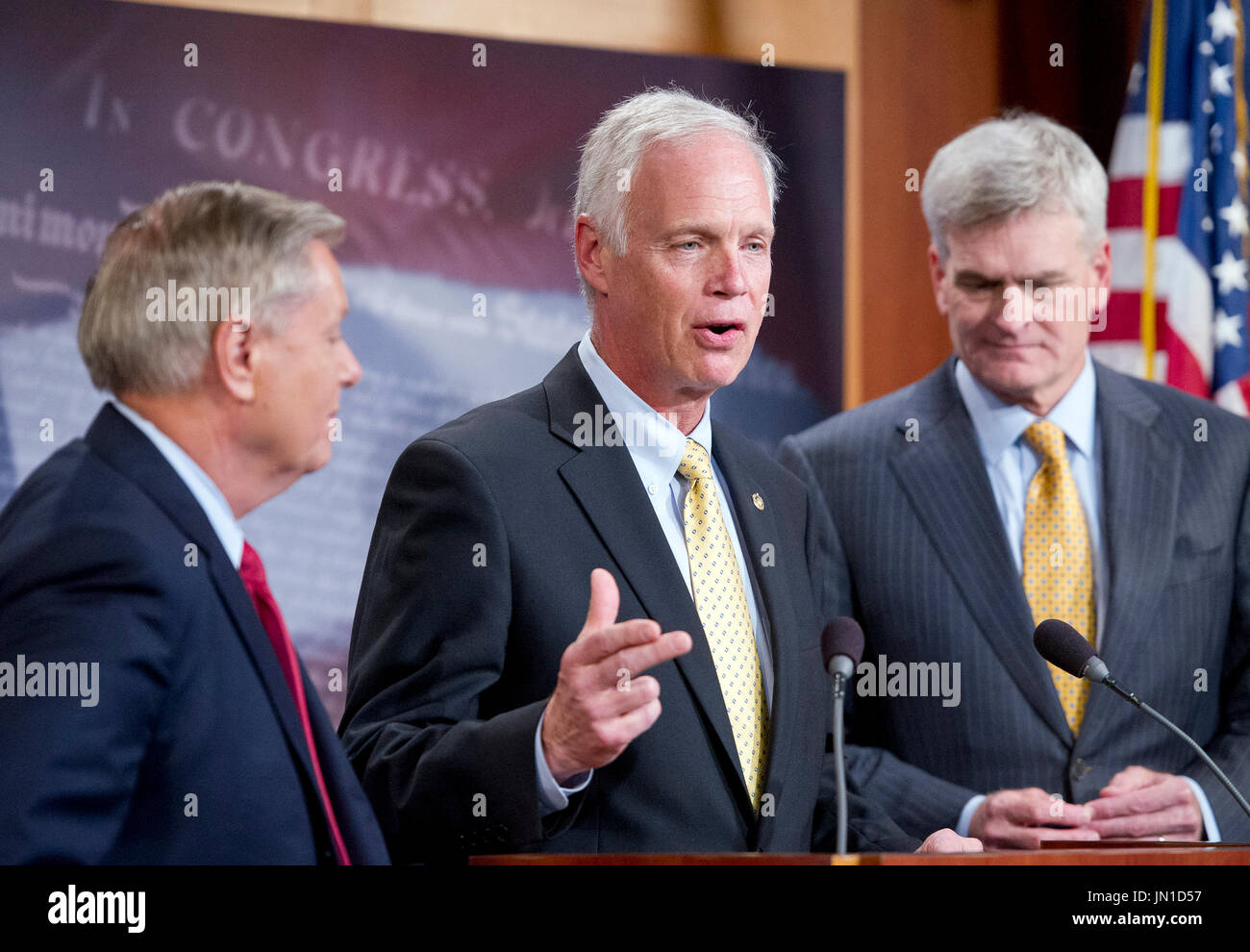 United States Senator Ron Johnson (Republican of Wisconsin, C), one of ...