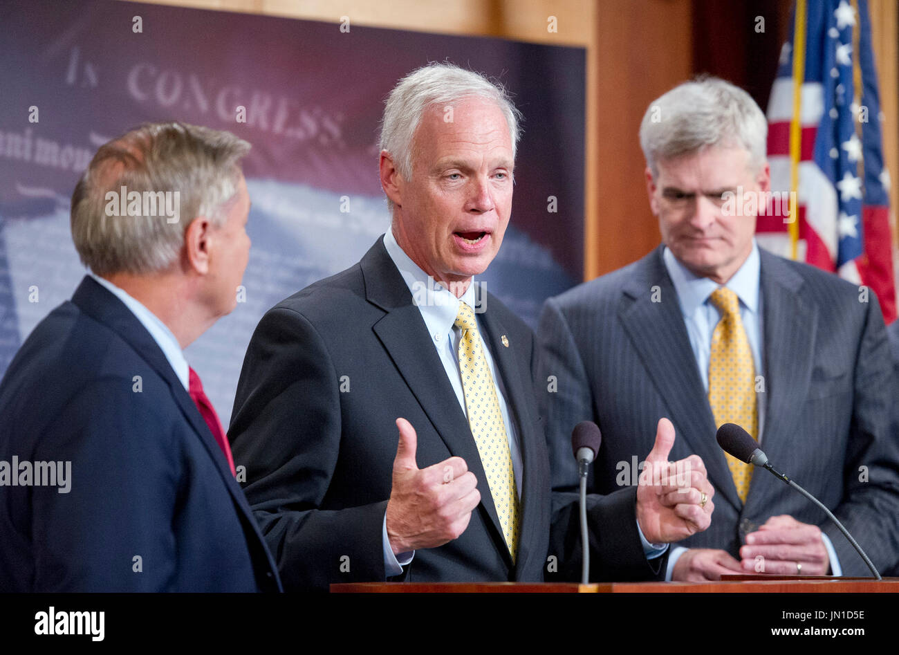 United States Senator Ron Johnson (Republican of Wisconsin, C), one of ...