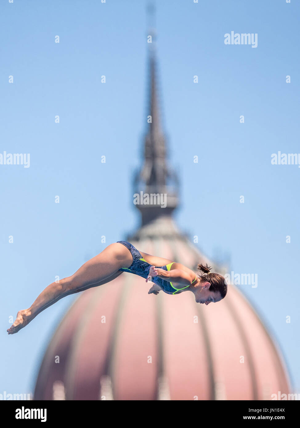 Budapest, Hungary. 29th July, 2017. The German high diver Anna Bader ...
