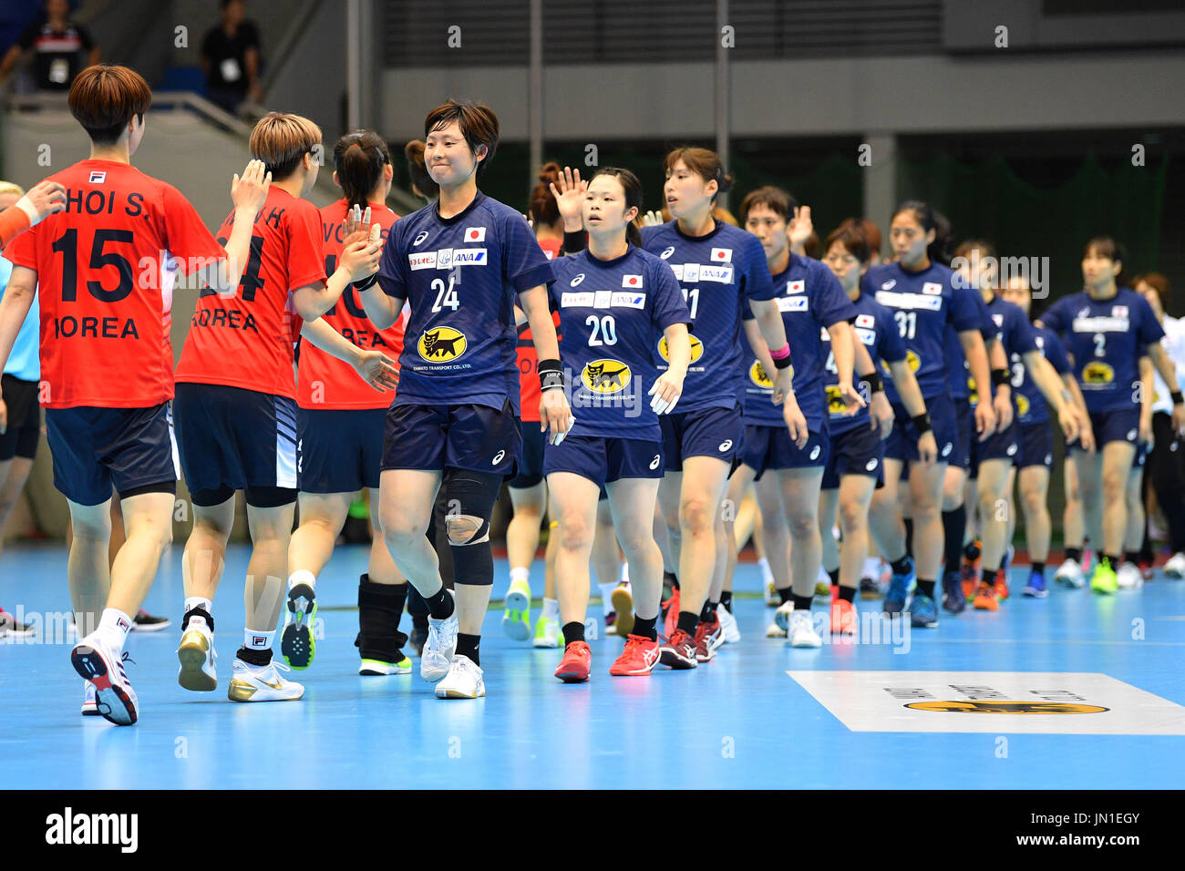 Tokyo, Japan. Credit: MATSUO. 29th July, 2017. Women's Japan team group ...