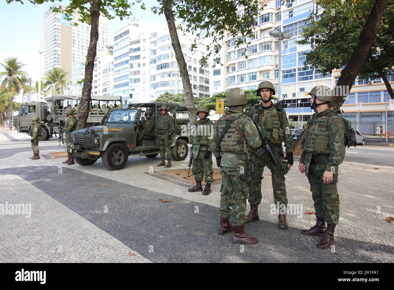 Rio de Janeiro, Brazil, July 29, 2017. Approximately 10,000 military ...
