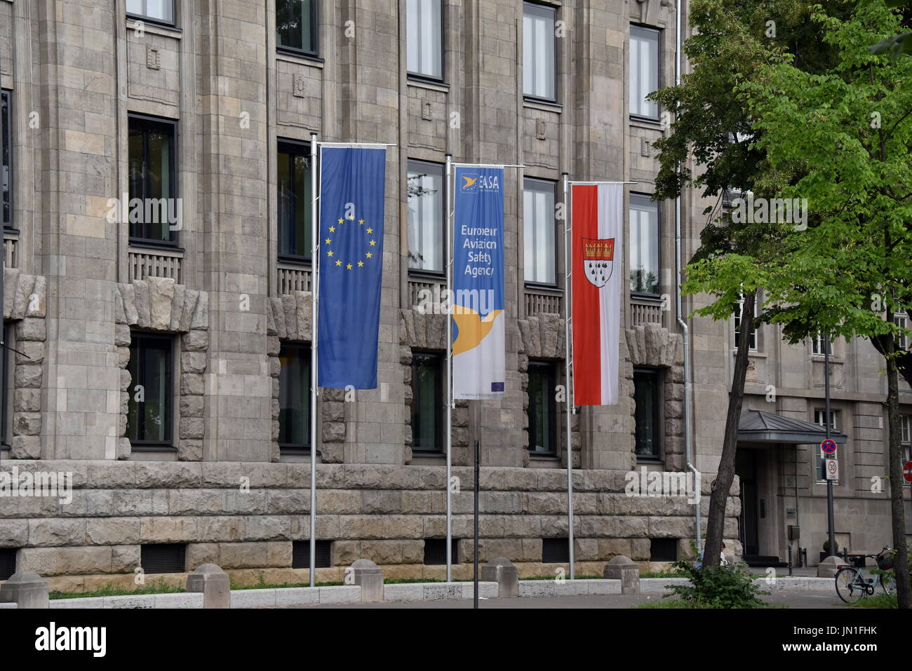 Cologne, Germany. 27th July, 2017. The flags of the European Union (EU ...