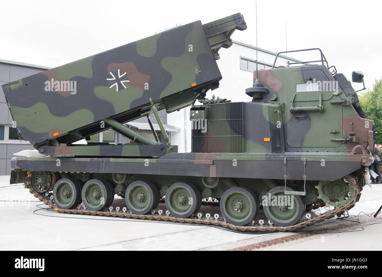 Weiden, Germany. 25th July, 2017. The rocket launcher Mars can be seen ...
