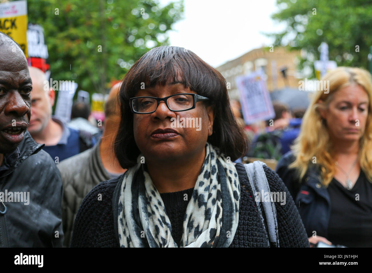London, UK. 29th Jul, 2017. Dianne Abbott, MP and Shadow Home Secretary ...