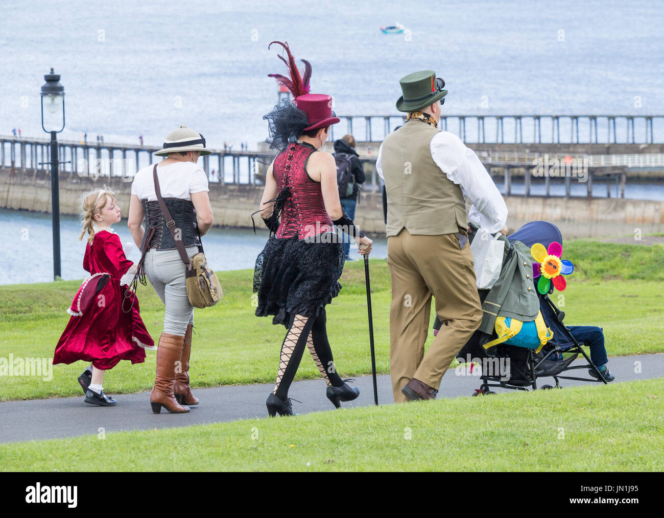 Whitby Goth weekend, Whitby, North Yorkshire, England. UK Stock Photo ...