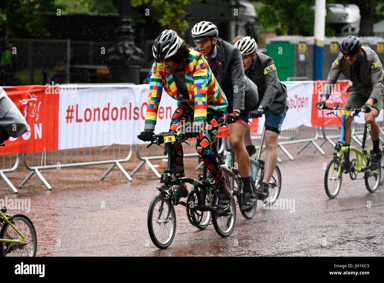 Brompton World Championship folding cycle race. Part of Ride London ...
