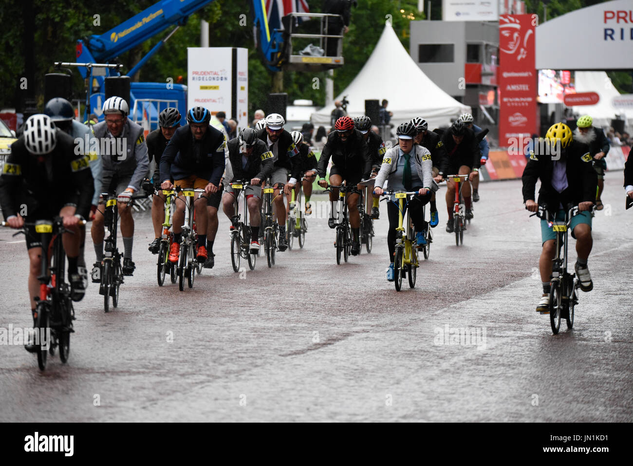 Brompton World Championship folding cycle race. Part of Ride London ...