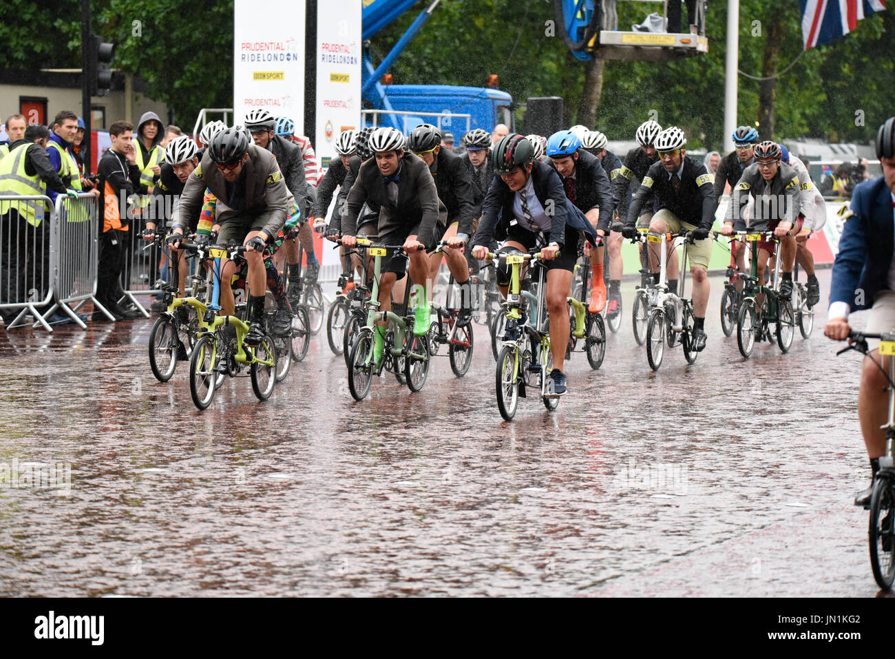 Brompton World Championship folding cycle race. Part of Ride London ...