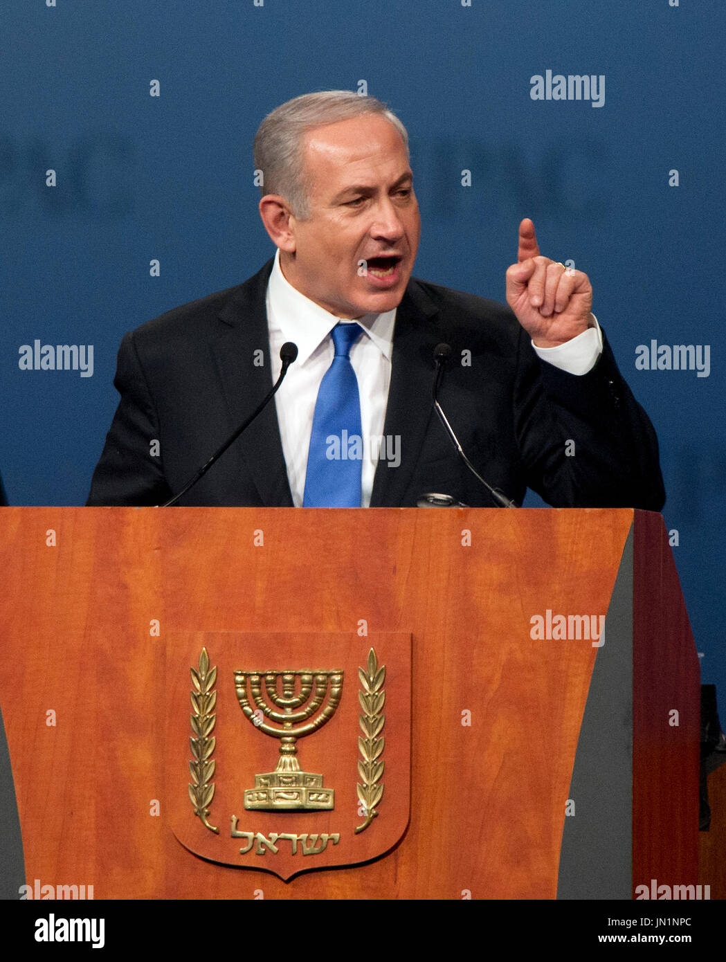 Prime Minister Benjamin Netanyahu of Israel speaks at the annual ...