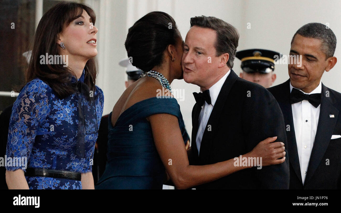 (L-R) Samantha Cameron, First lady Michelle Obama, British Prime ...