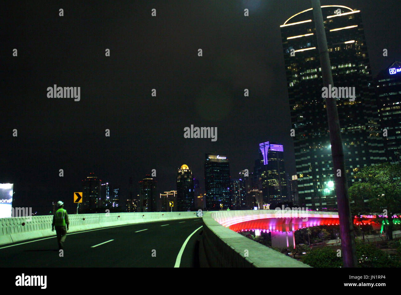 Semanggi interchanges bridge, Jakarta, which has completed the ...