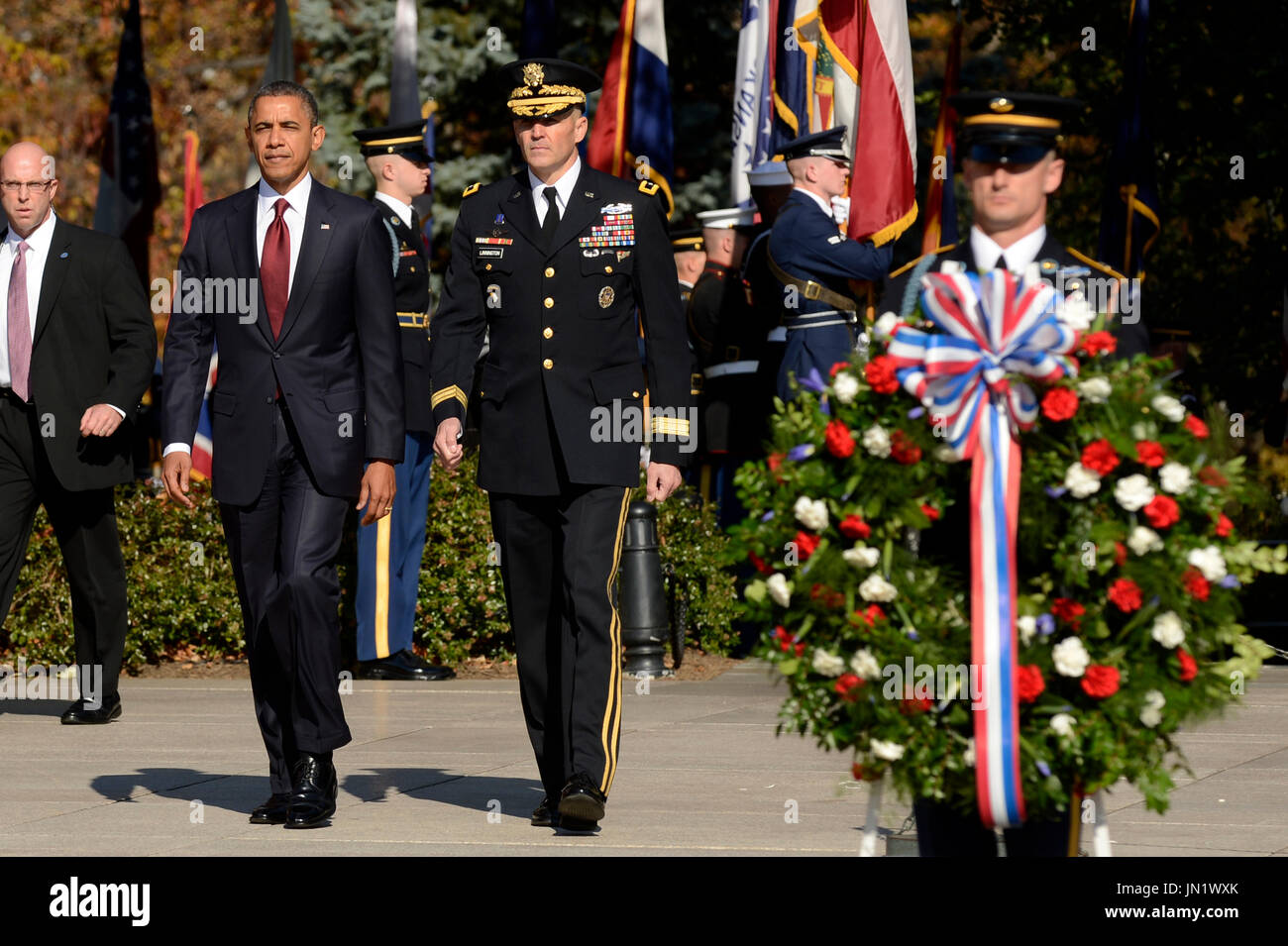 United States President Barack Obama (L) and Major General Michael S ...
