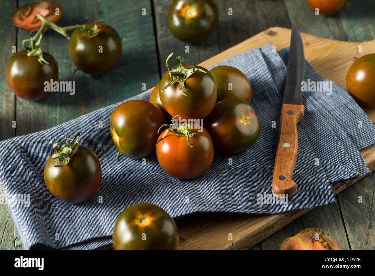 Raw Organic Brown Kumato Tomatoes Ready to Eat Stock Photo - Alamy