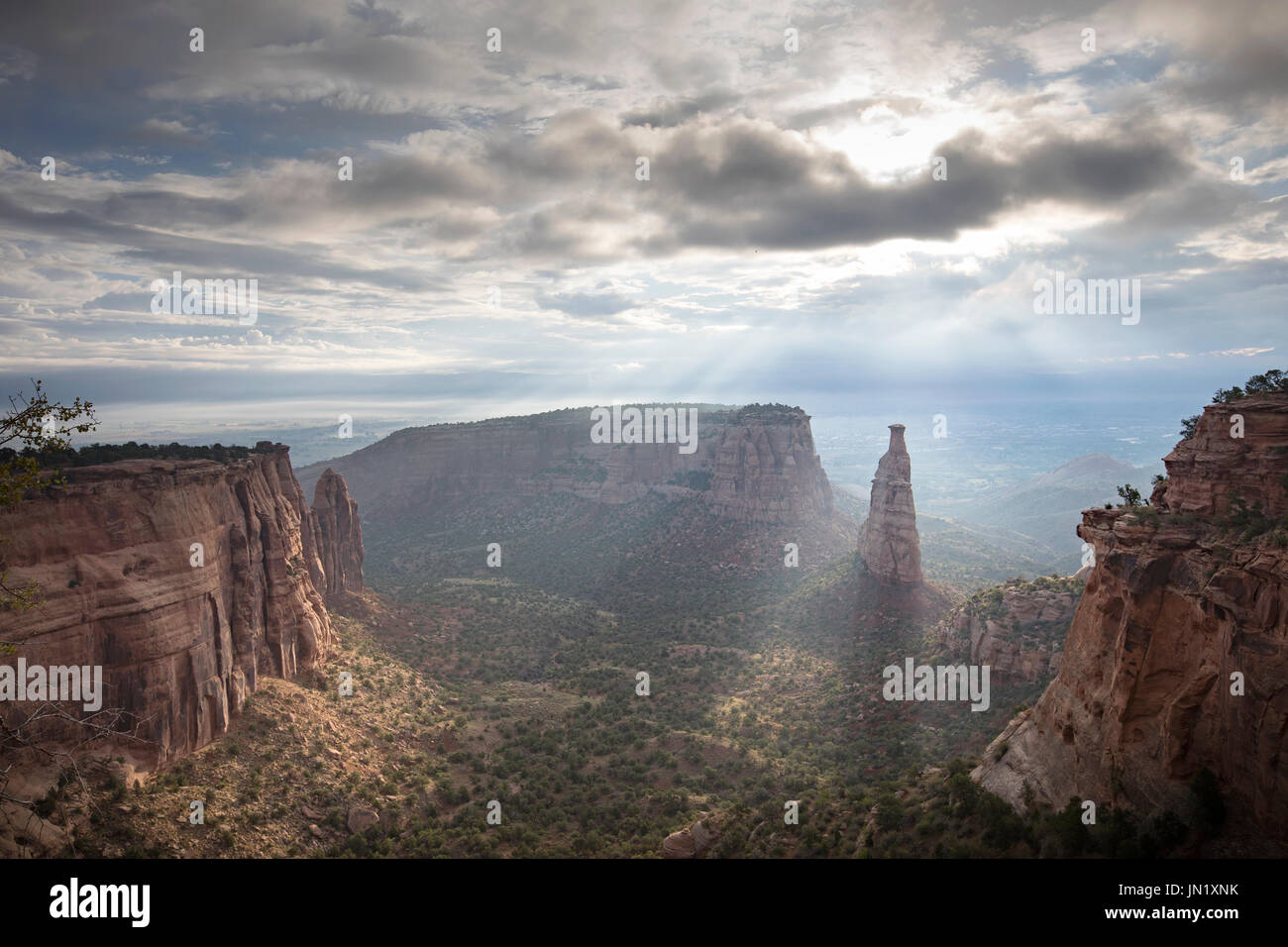 Independence Monument during sunrise in Colorado National Monument ...