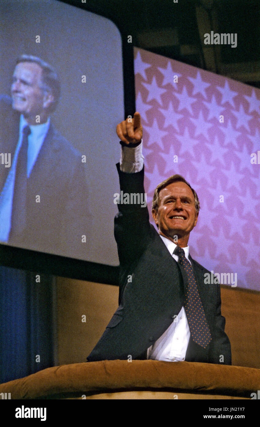 United States Vice President George H.W. Bush addresses the 1984 ...