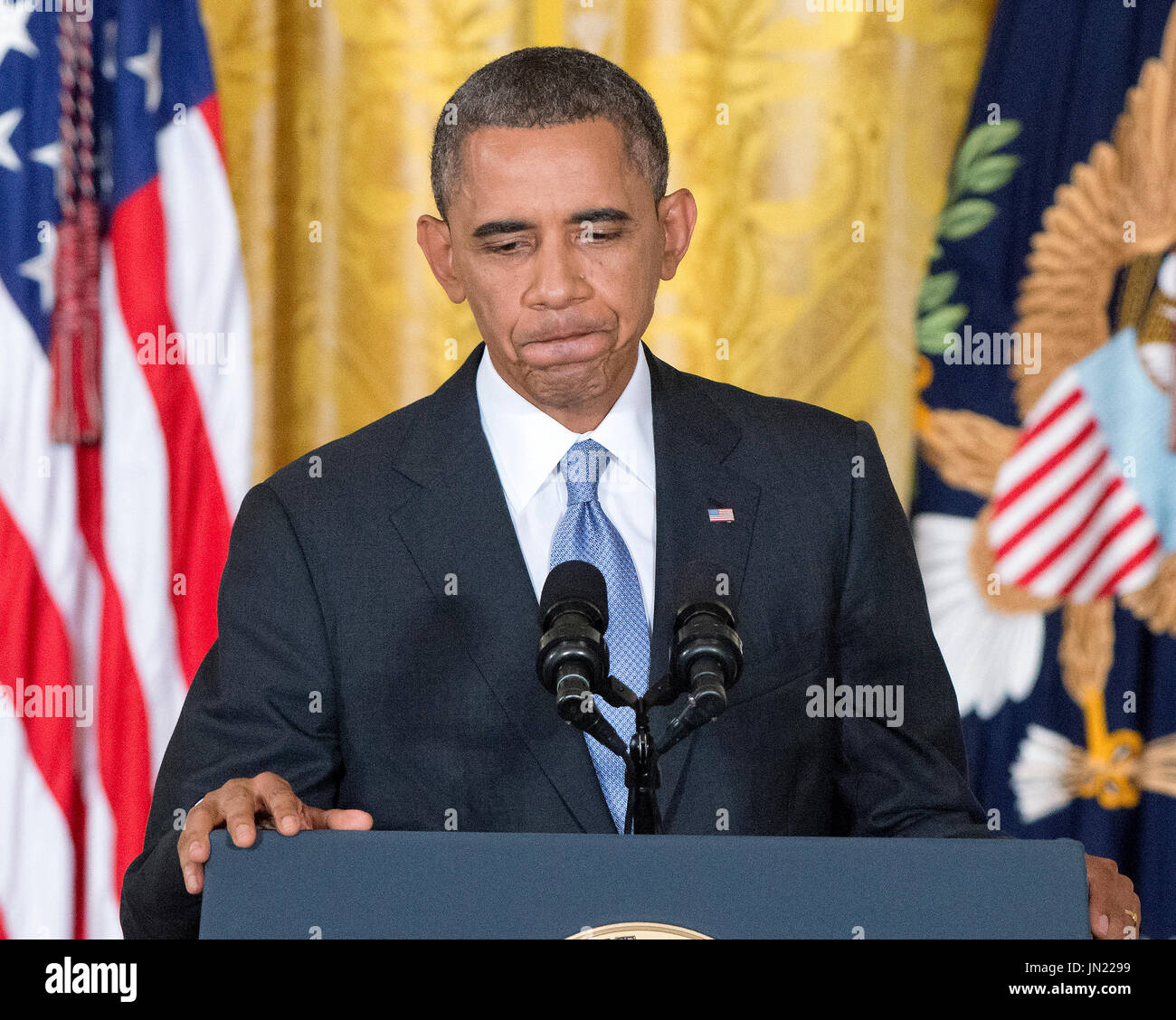 United States President Barack Obama conducts a formal press conference ...