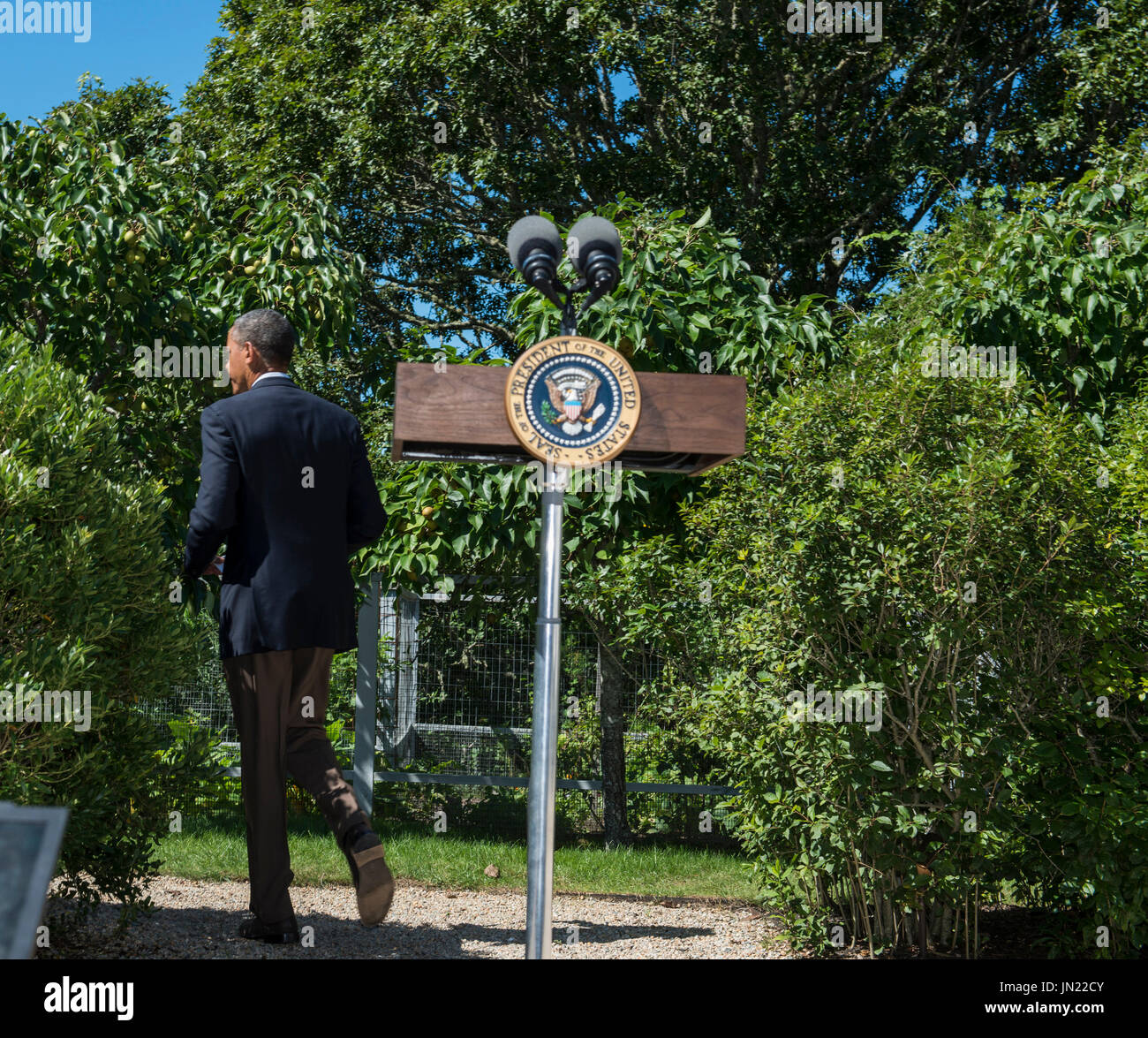 United States President Barack Obama makes a statement on the situation ...