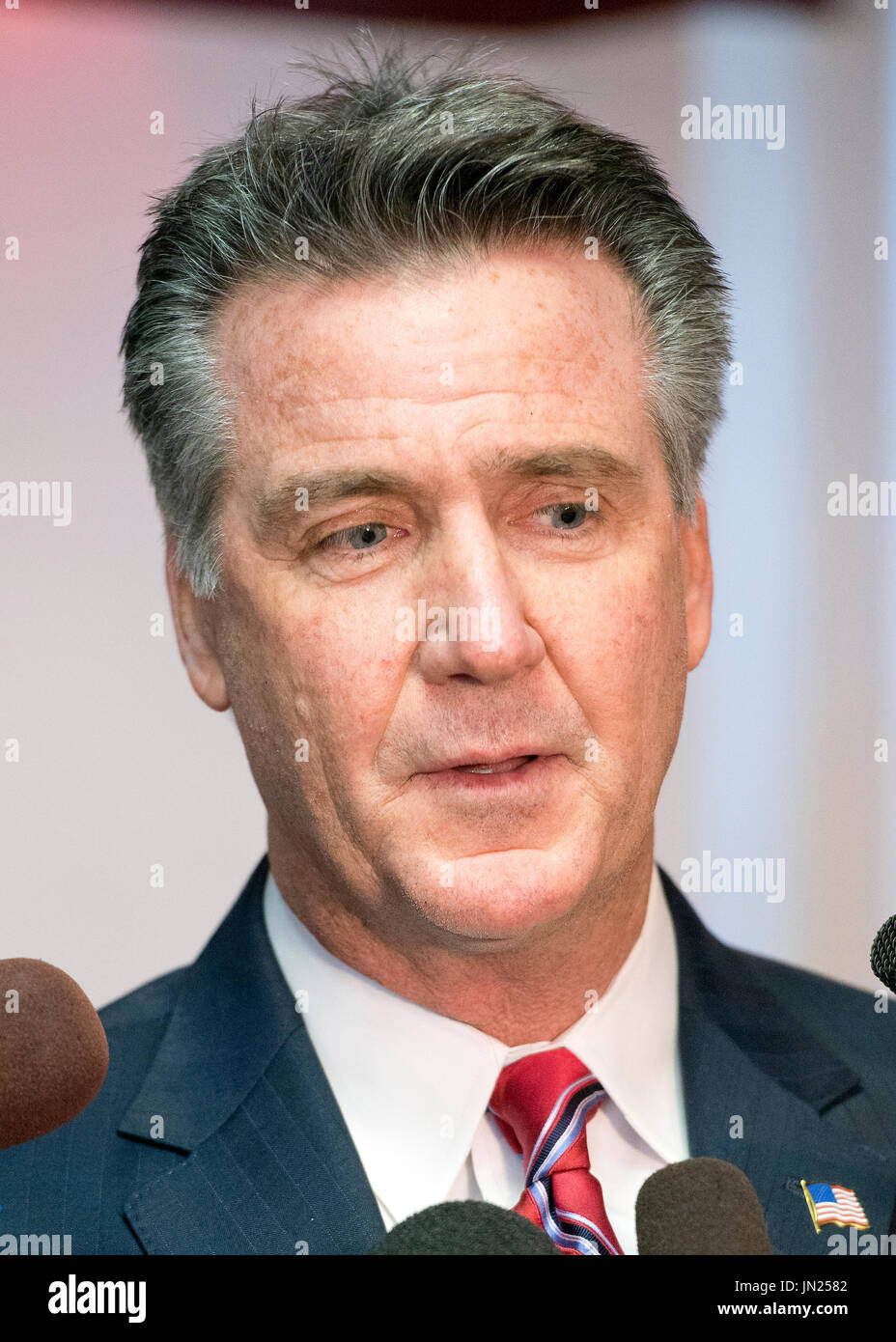 Washington Redskins general manager Bruce Allen meets reporters ...