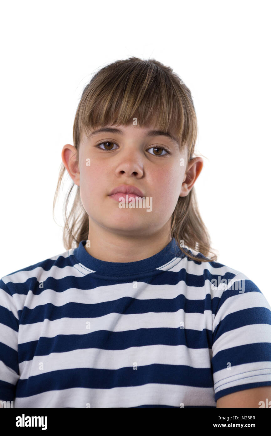Confident girl child studio hi-res stock photography and images - Alamy