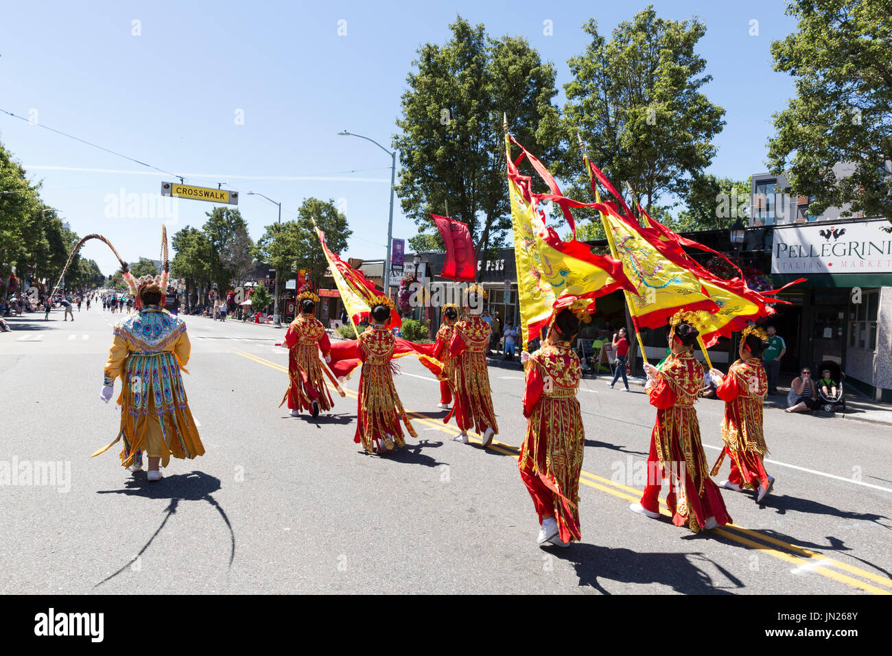 Seattle, Washington: Chinese Community Girls Drill Team performs at the ...