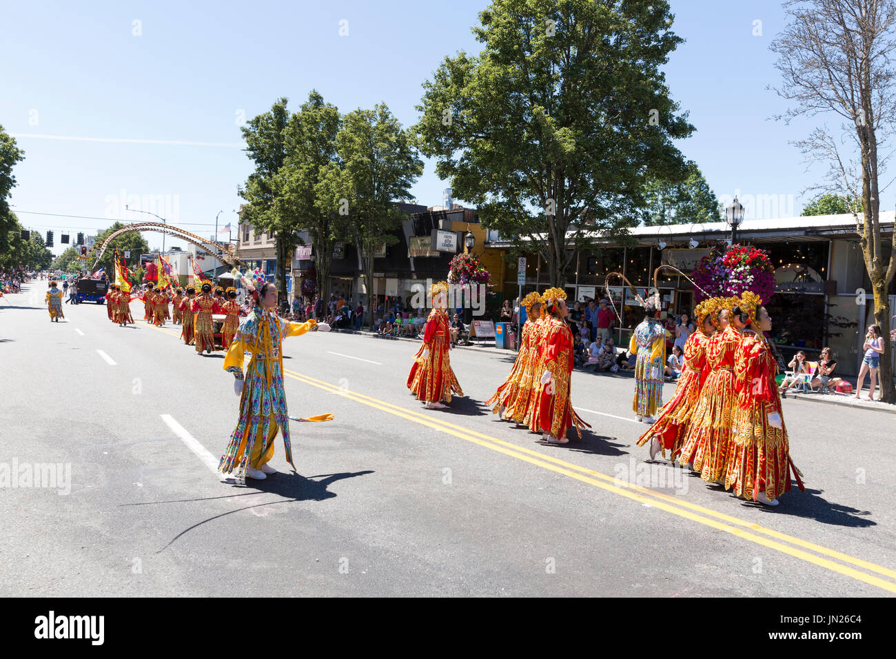 Seattle chinese community girls drill team hi-res stock photography and ...