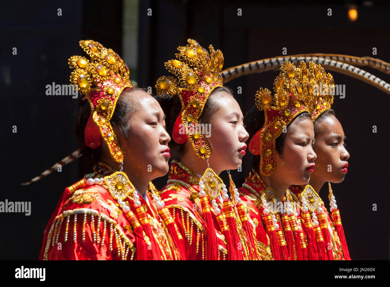 Seattle, Washington: Chinese Community Girls Drill Team performs at the ...